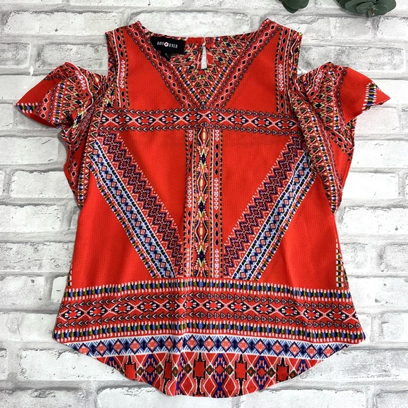 Amy Byer | Shirts & Tops | Amy Byer Girls Orange Short Flutter Sleeve ...